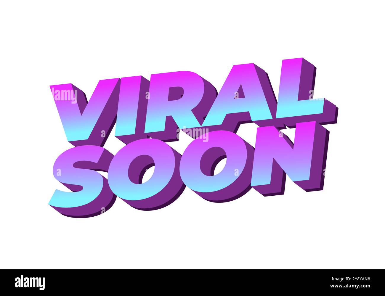 Viral soon. Text effect design for advertising, articles or social ...