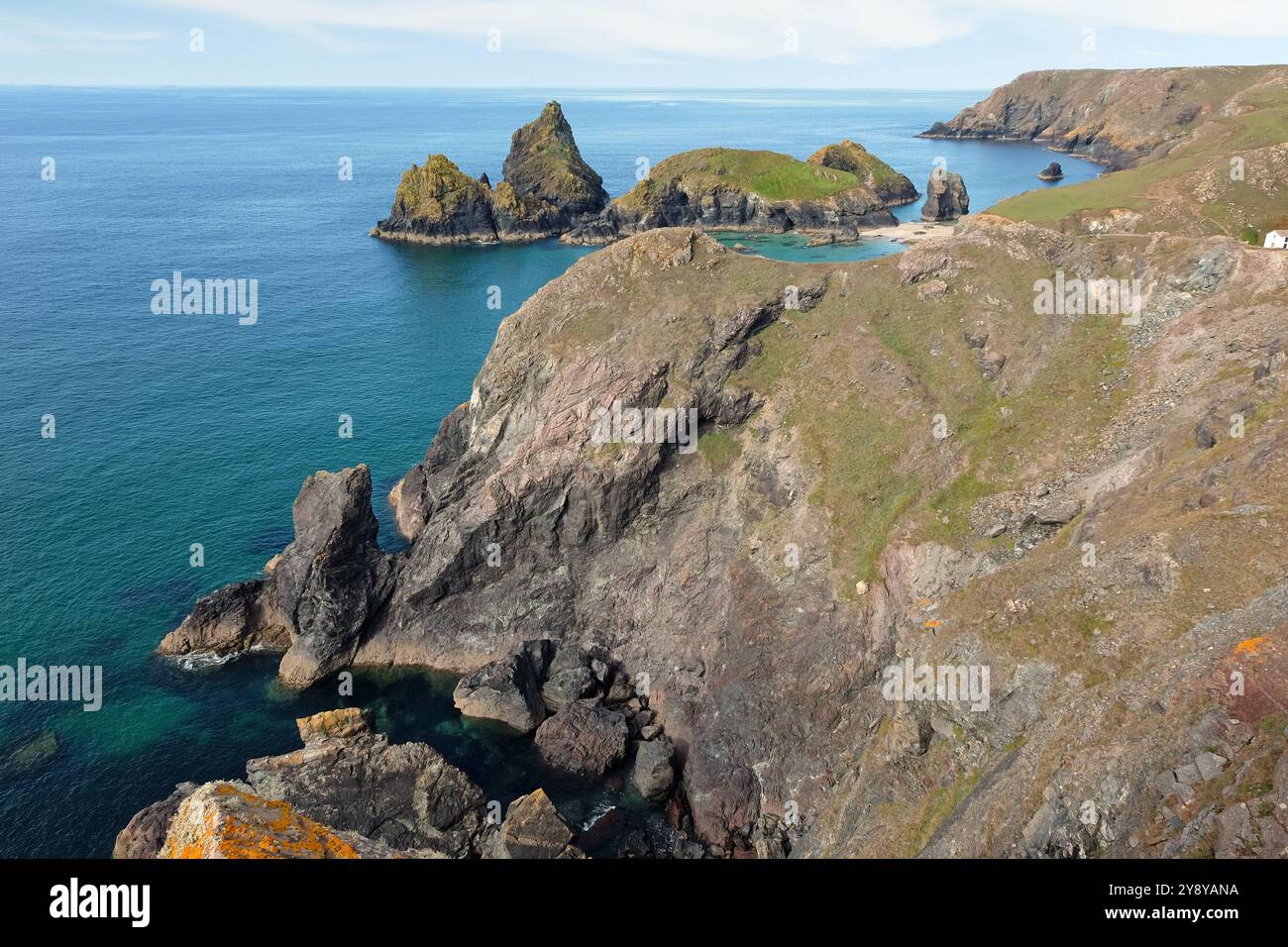 Kynance Cove on the Lizard Peninsula, Cornwall, UK Stock Photo - Alamy
