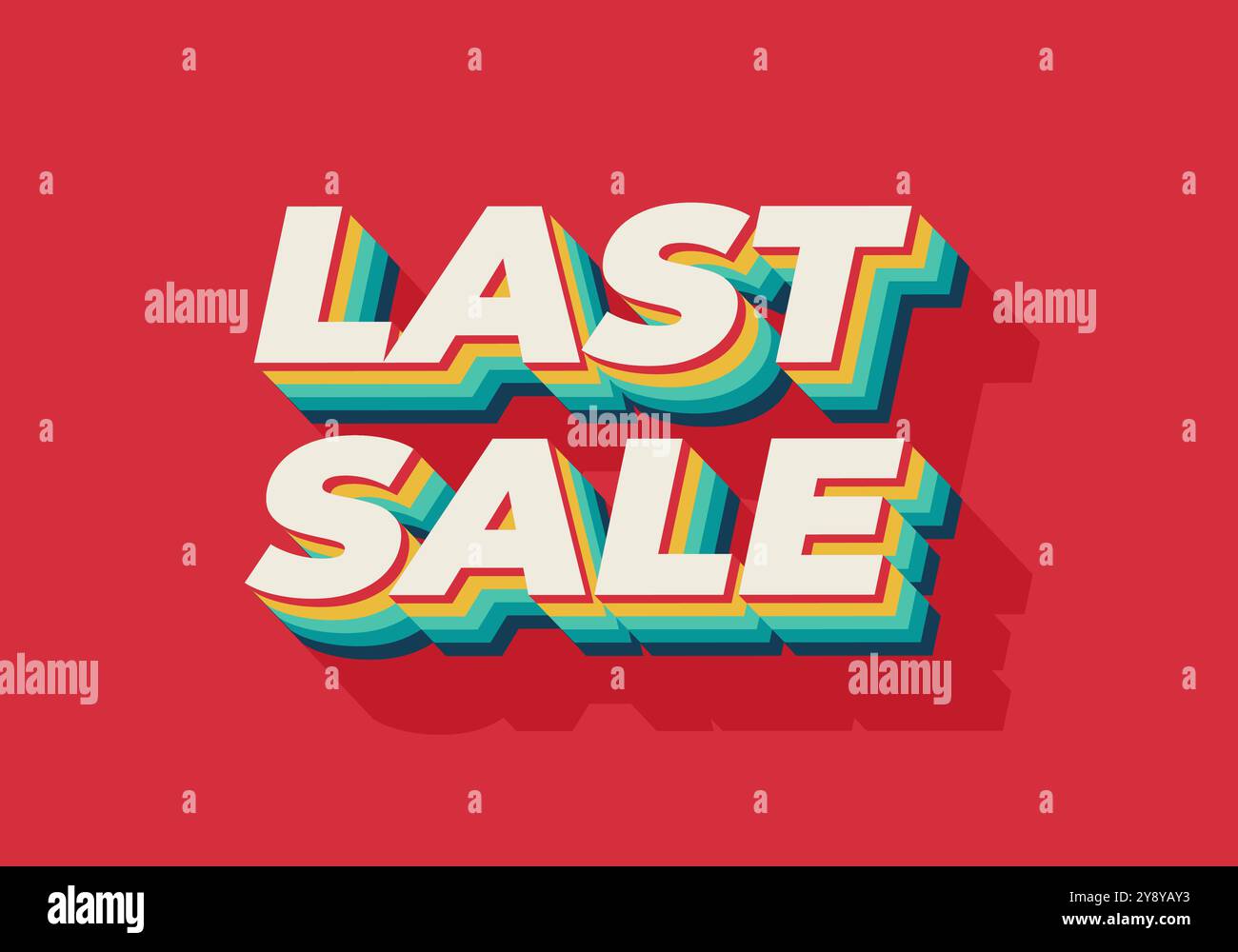 Last sale. Text effect design for ads purpose in 3D style Stock Vector ...