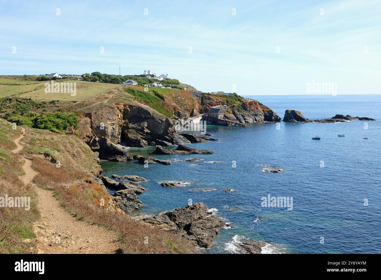 Lizard point on the South West Coast Path, the most southerly point in ...