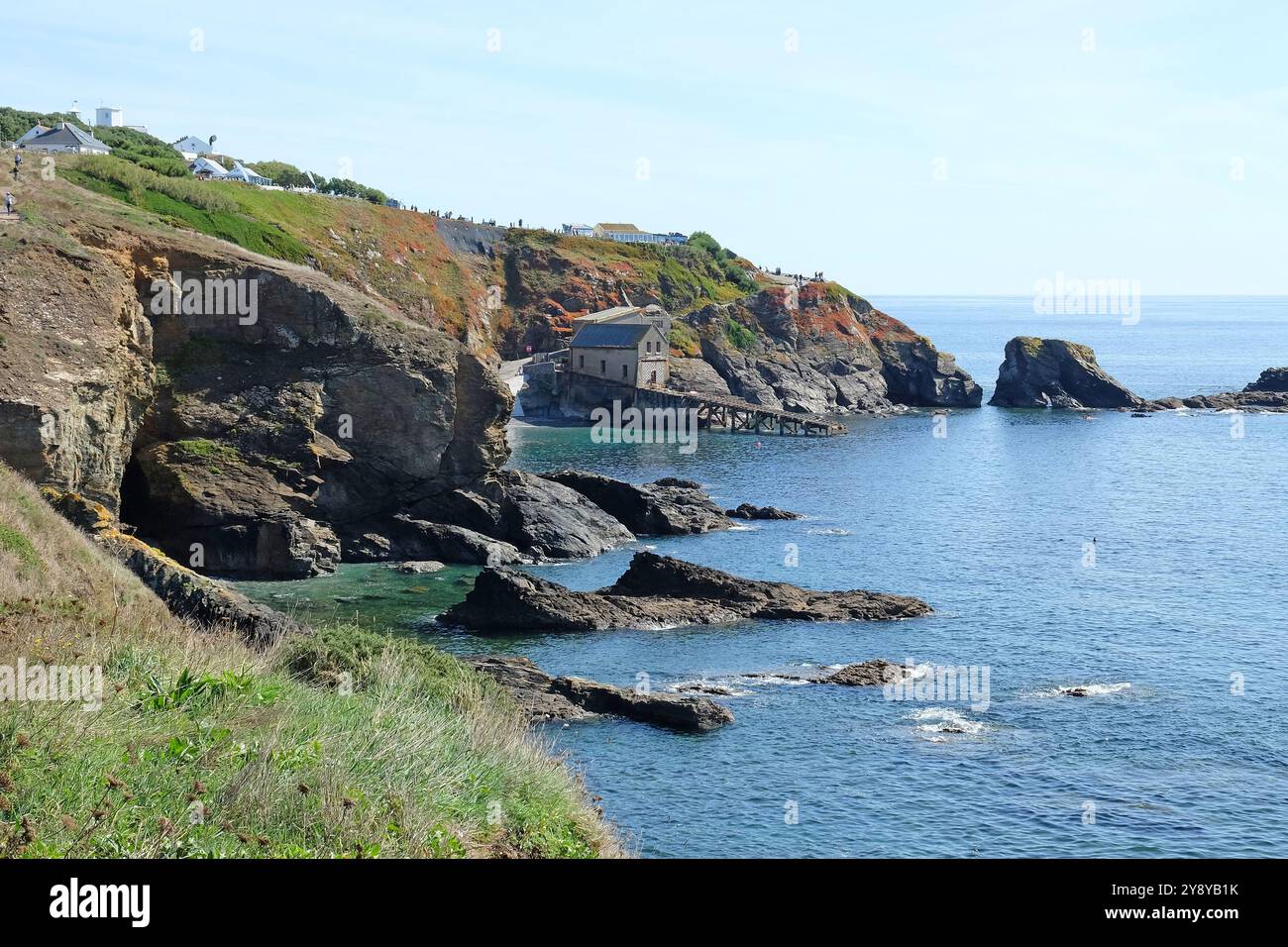 The old lifeboat station at Polpeor Cove at Lizard point, the most ...