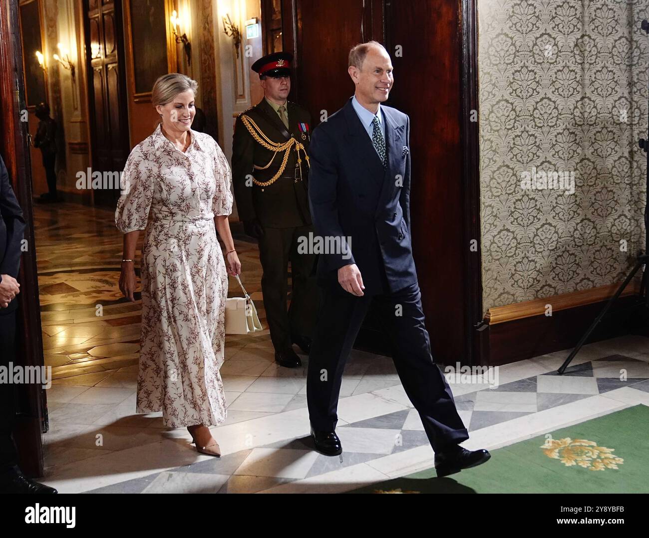 The Duke and Duchess of Edinburgh arrive for a meeting with the ...