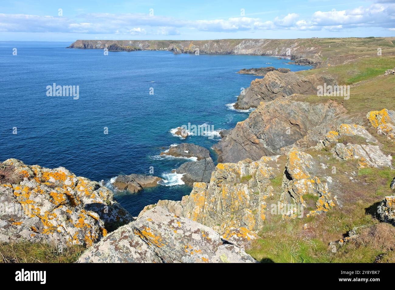 View from the rugged outcrop of Old Lizard Head, on the Lizard ...