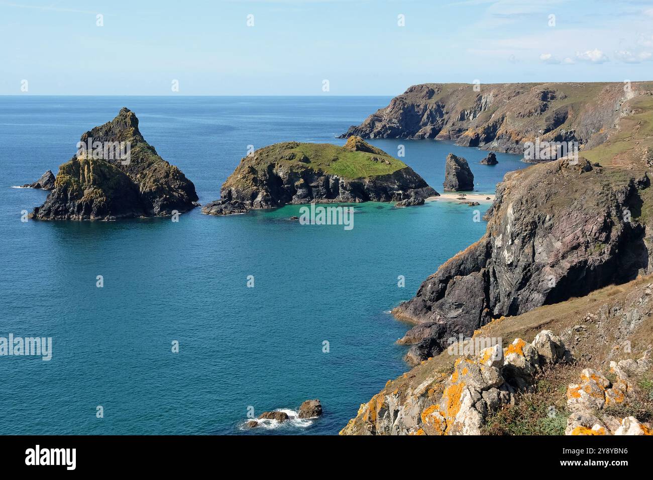Kynance Cove on the Lizard Peninsula, Cornwall, UK Stock Photo - Alamy