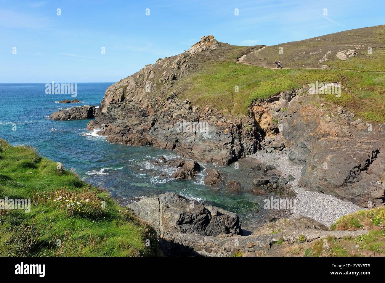 Caerthillian Cove, on the Lizard Peninsula, Cornwall, UK Stock Photo ...