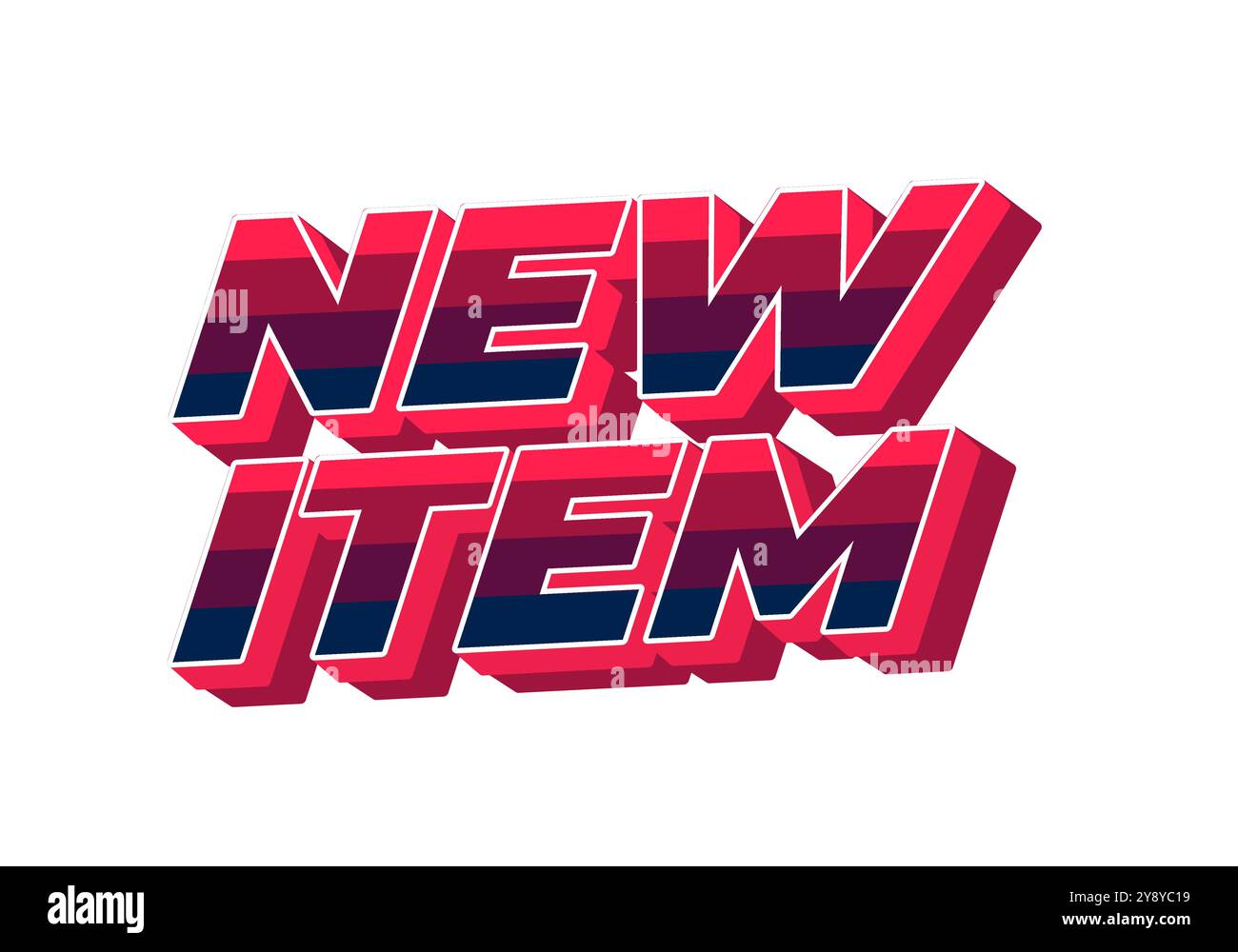 New item. Text effect design in 3D style for print ad purpose Stock ...