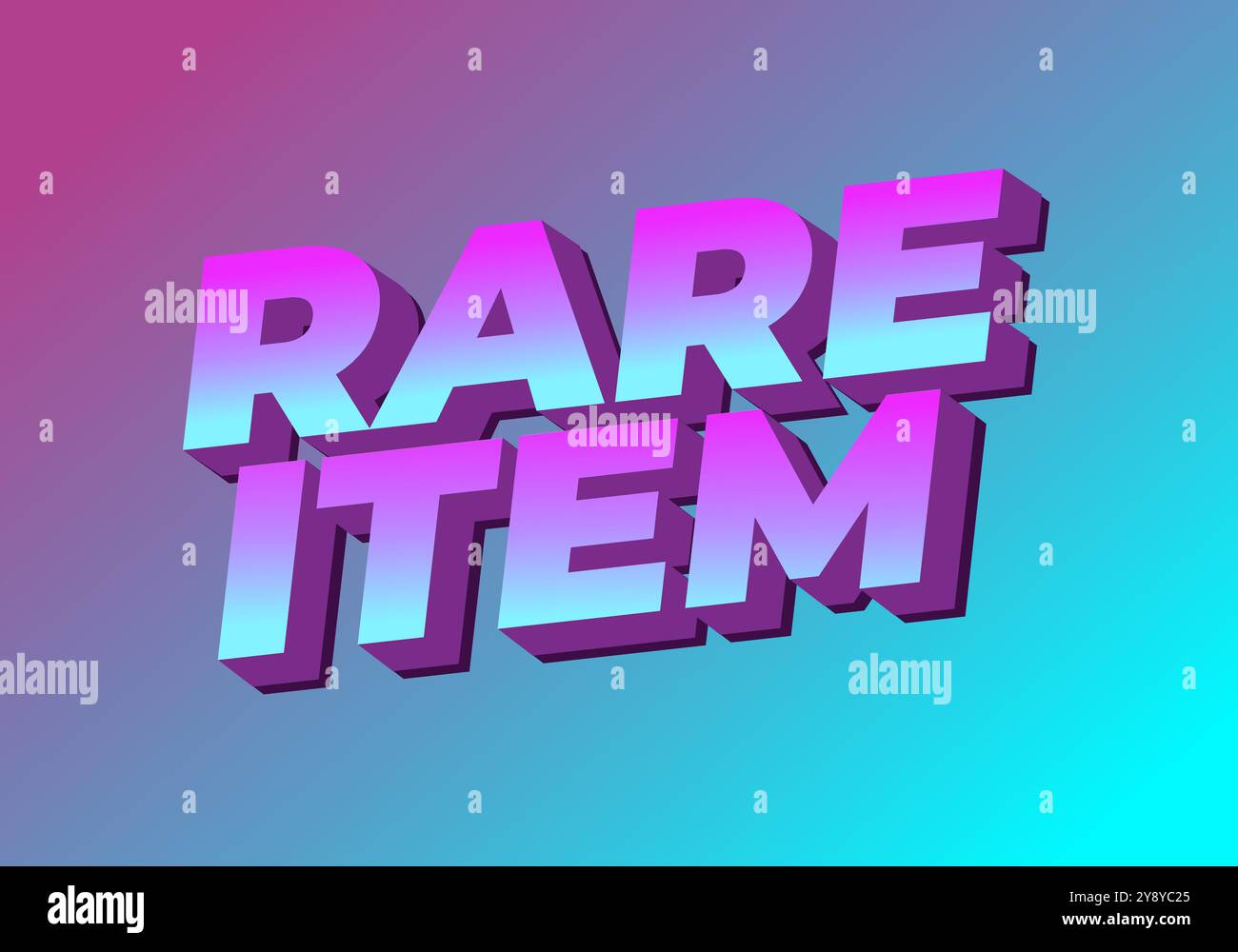 Rare item. Text effect design in 3D style for print ad purpose Stock ...