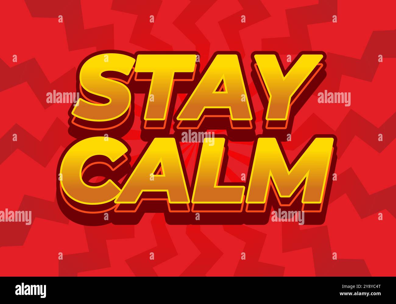 Stay calm. Text effect design in 3D style with good colors Stock Vector ...
