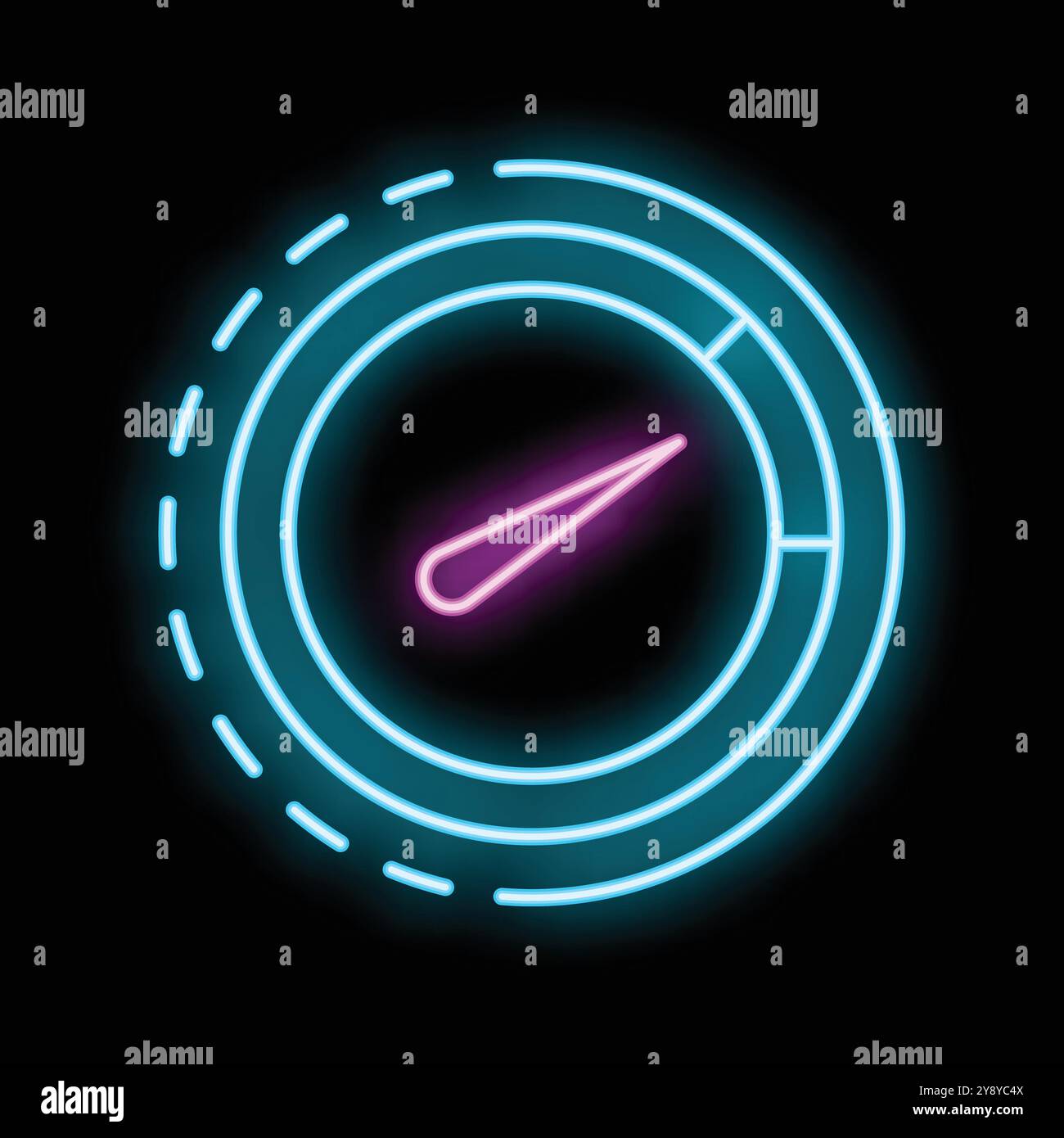 Neon lights dashboard Stock Vector Images - Alamy