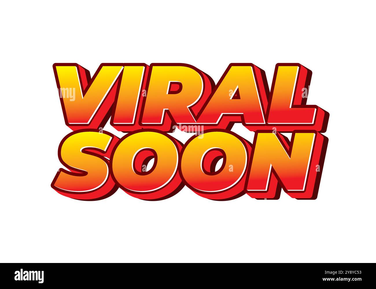 Viral soon. Text effect design for advertising, articles or social ...