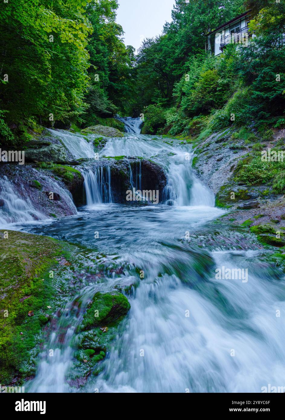 Situated at an altitude of 1,510 meters, Oshidori-Kakushi Falls lies ...