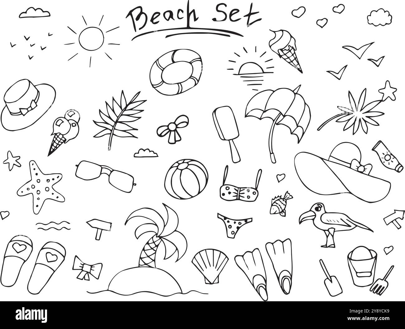 Summer sunscreen cream beach Stock Vector Images - Alamy
