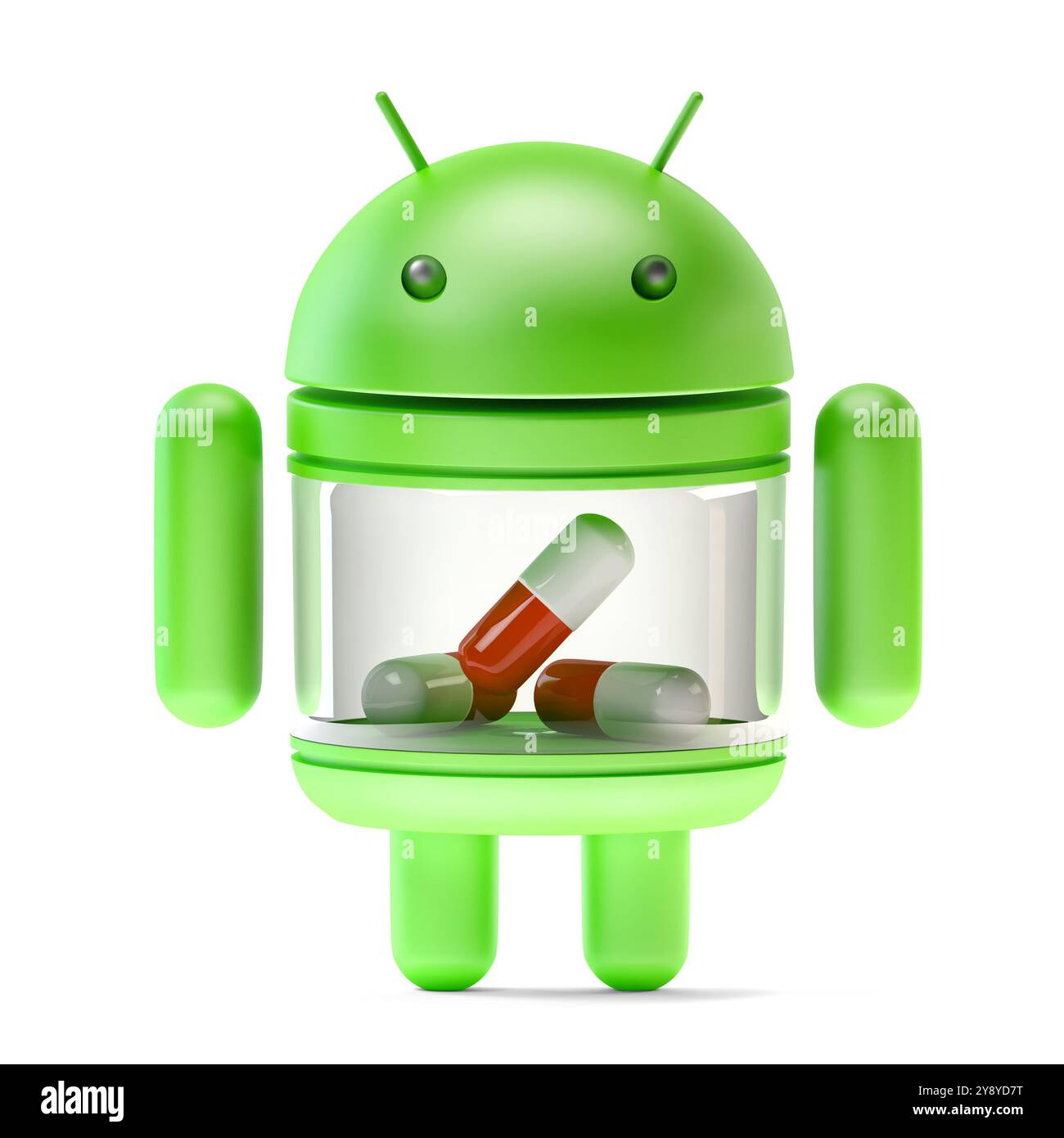 Palo Alto, California - October 5, 20243: Green Android robot ...