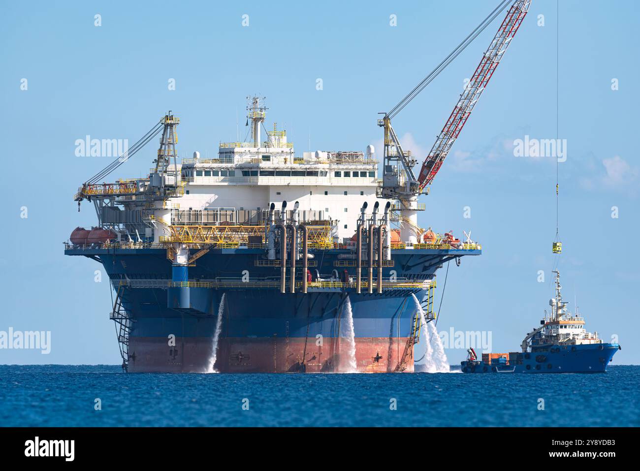 Offshore Accommodation platform working on oil and gas field ...