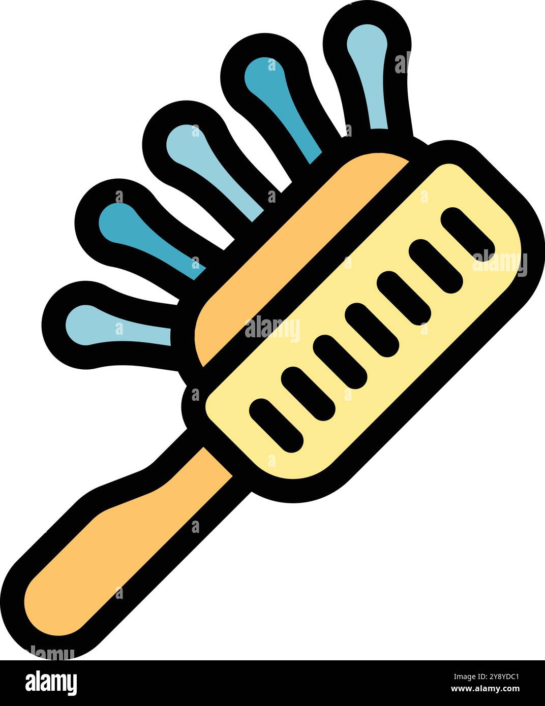 Cleaning brush with plastic bristles for dishwashing and housework, a ...