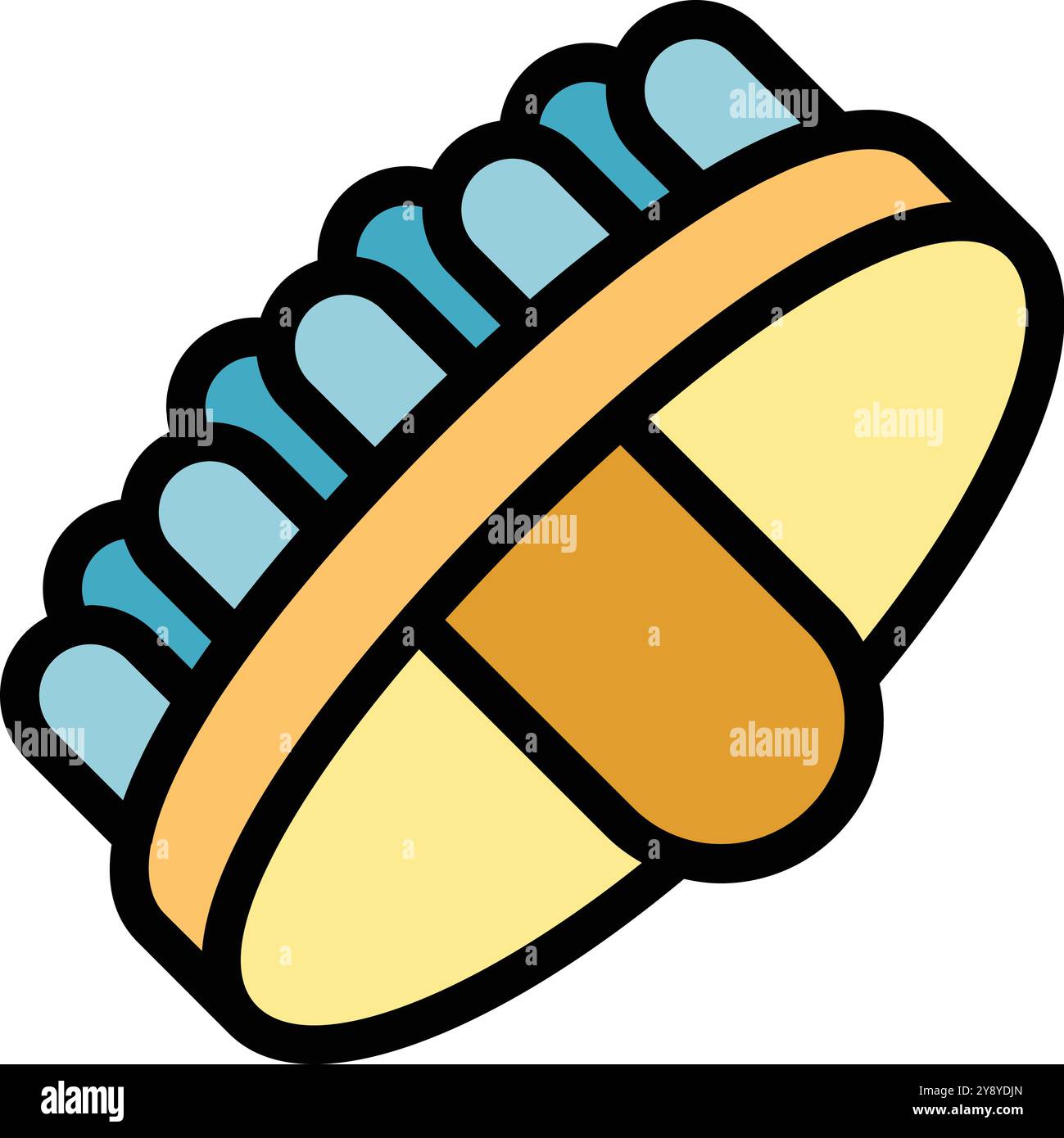 Cartoon vector illustration of a cleaning brush with an easy grip ...