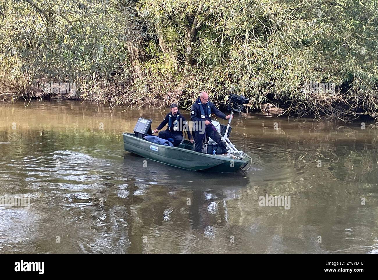 Police searching the River Derwent in Malton using sonar equipment as ...