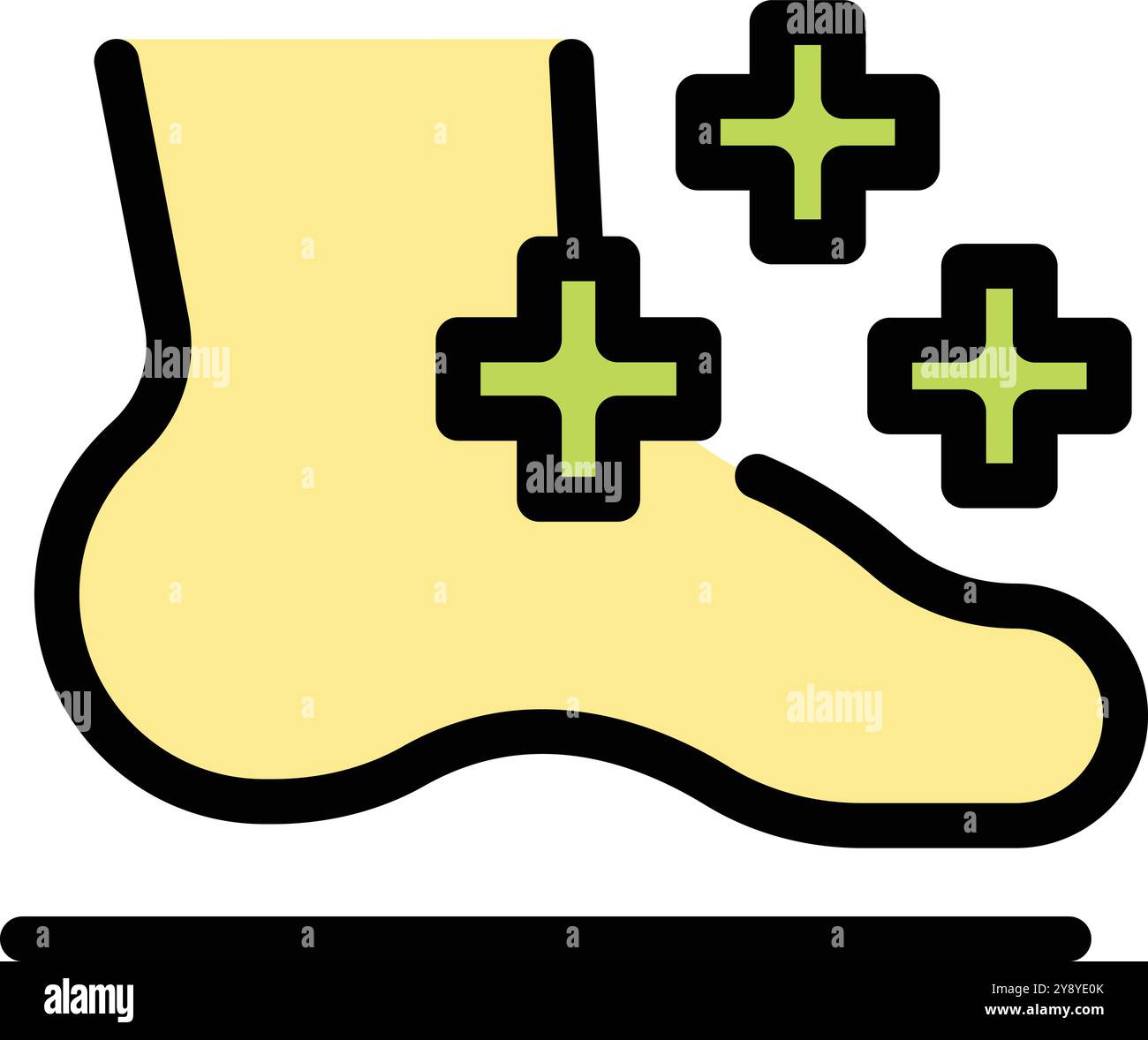 Simple vector icon representing the concept of foot massage, promoting ...