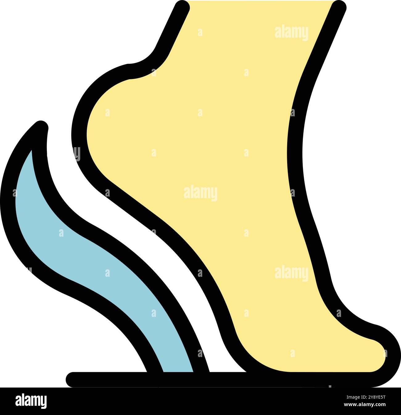 Foot health concept with an orthopedic insole correcting a flat foot ...