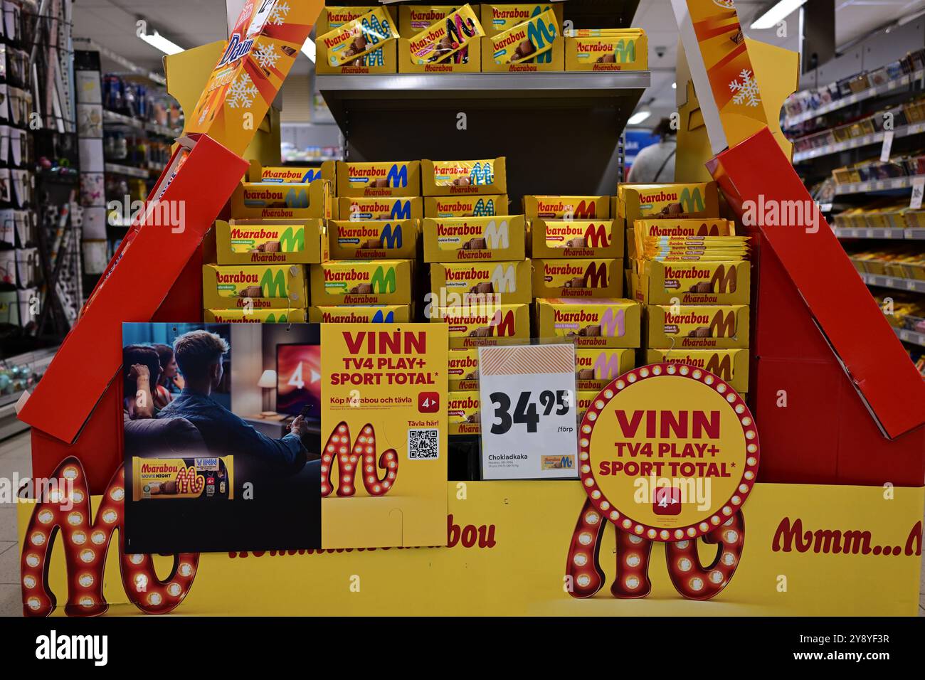 Bjärnum, Skåne, Sweden. October 4 2024. Marabou chocolate inside ...