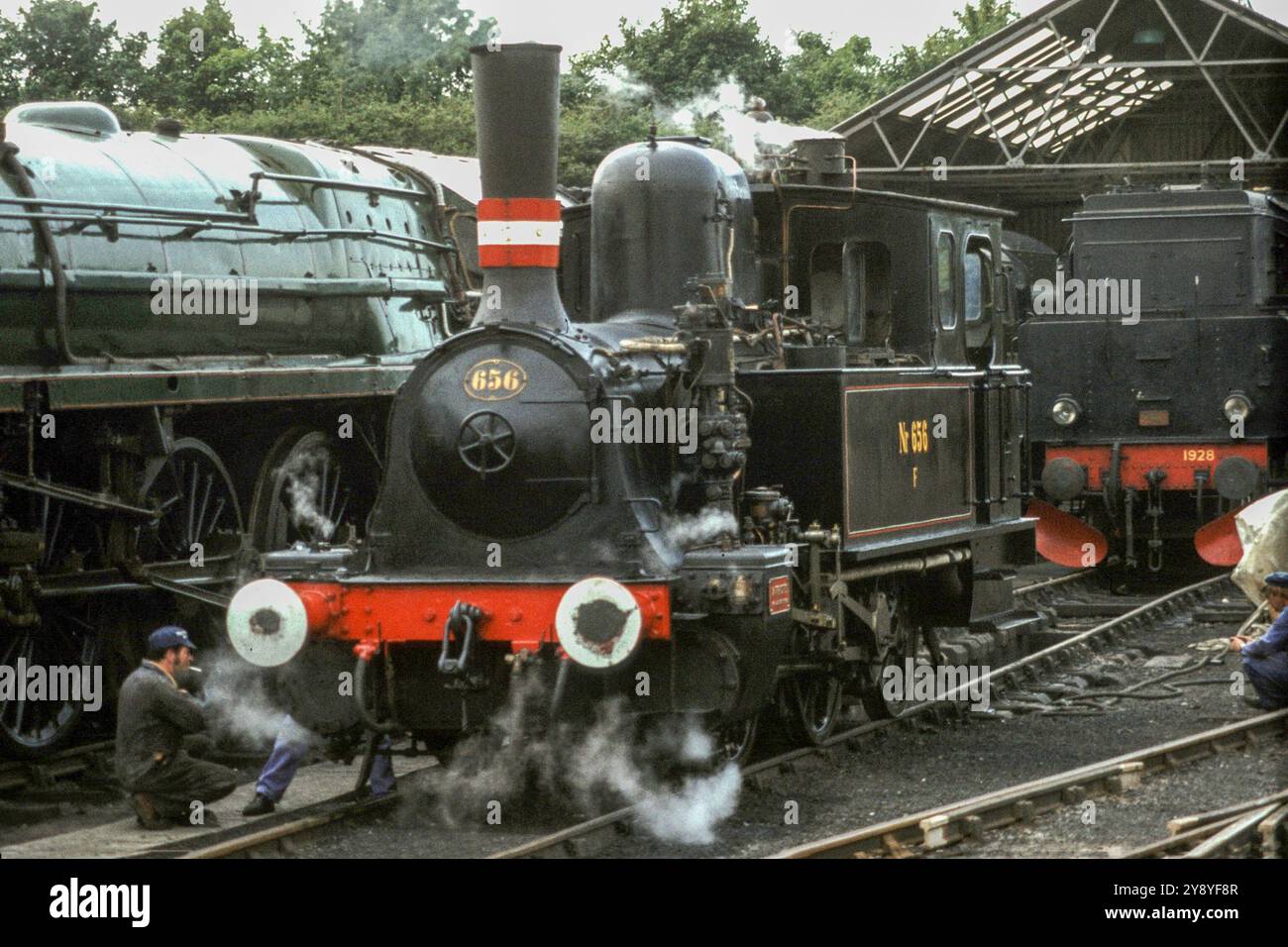 Danish locomotive 656 on the Nene Valley Railway in 1981 Stock Photo ...