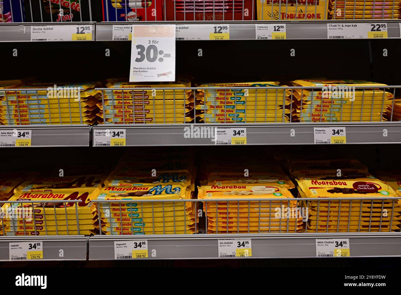 Bjärnum, Skåne, Sweden. October 4 2024. Marabou chocolate inside ...