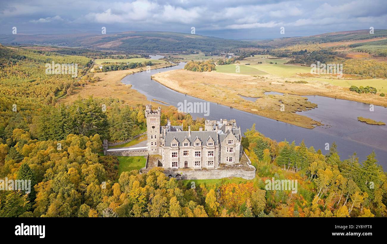 Carbisdale Castle Sutherland Scotland the building overlooking the Kyle ...