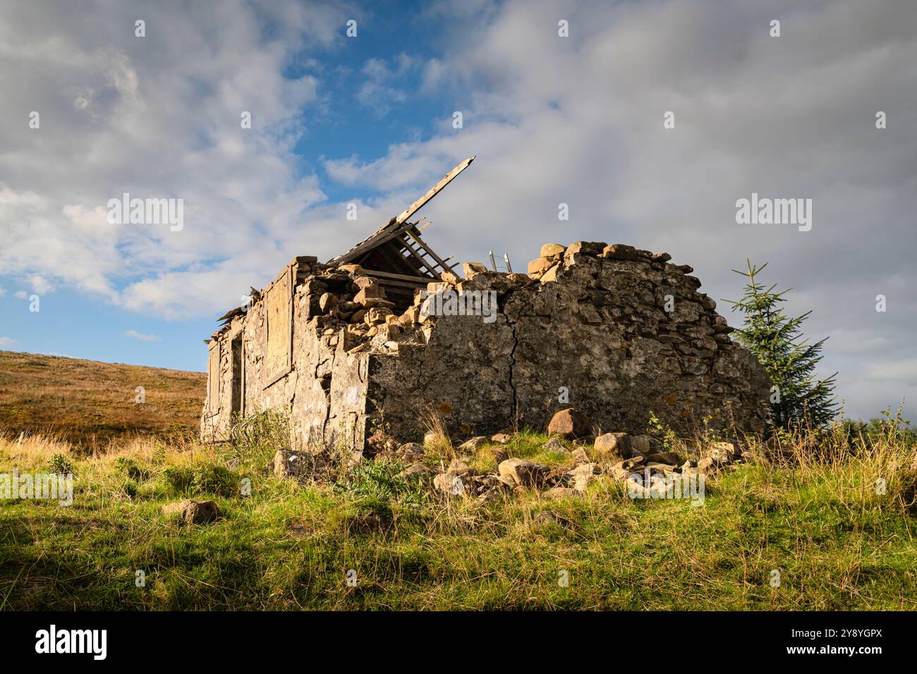 An autumnal HDR image of Gayle Beck Lodge, used by shooting parties ...
