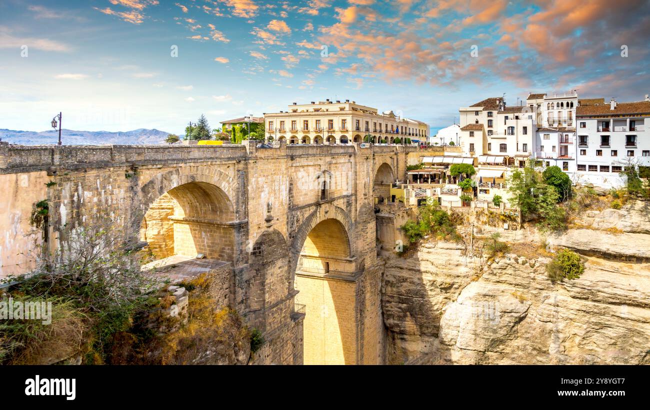 Ronda old town bridge hi-res stock photography and images - Alamy