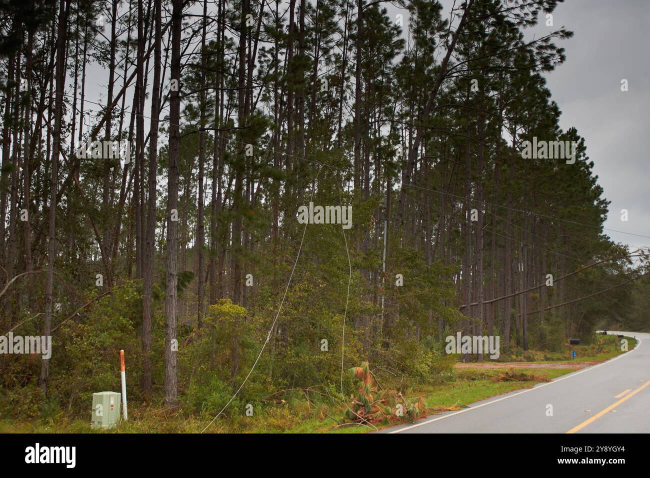 Property damage of Hurricane Helene the day after hit Southern Georgia ...