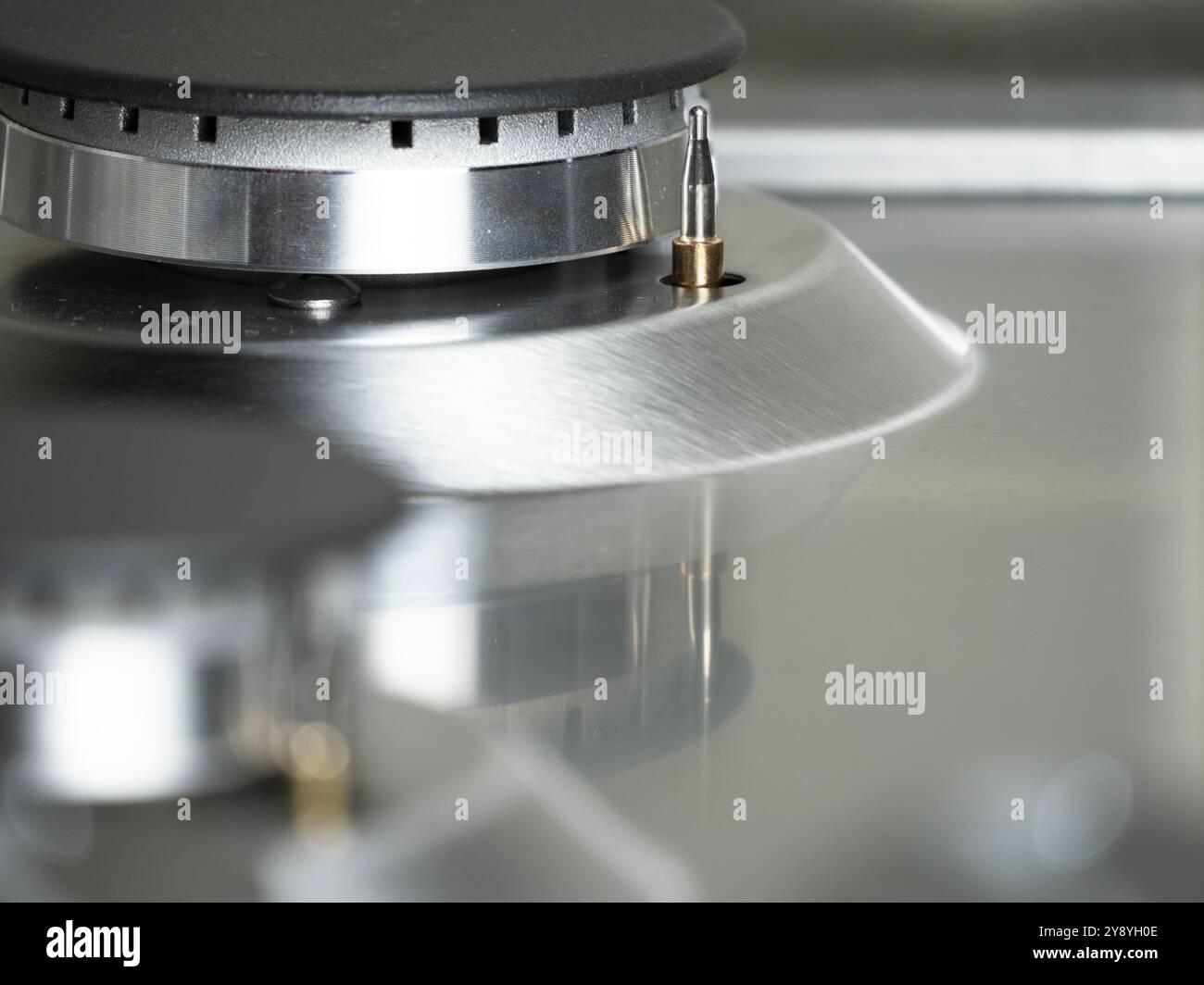 kitchen gas cooker. gas stove close up. High quality photo Stock Photo ...
