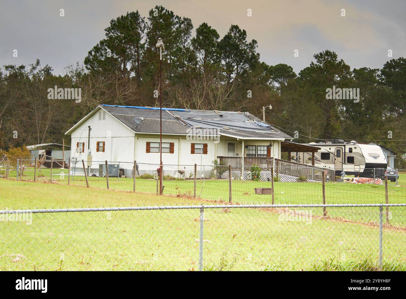 Property damage of Hurricane Helene the day after hit Southern Georgia ...