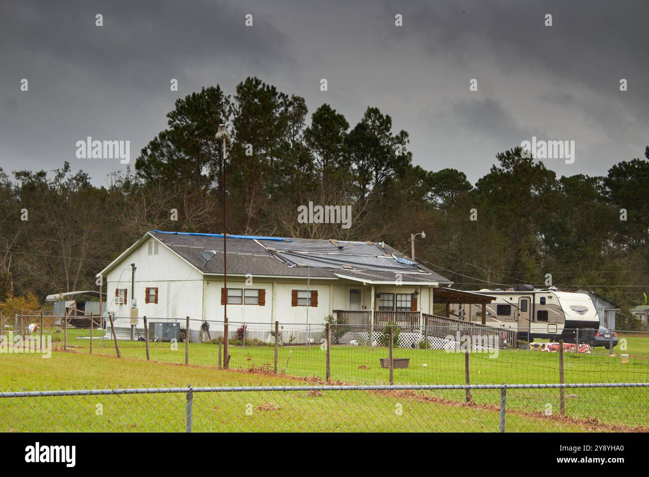 Property damage of Hurricane Helene the day after hit Southern Georgia ...