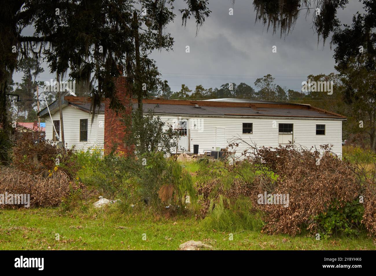 Property damage of Hurricane Helene the day after hit Southern Georgia ...