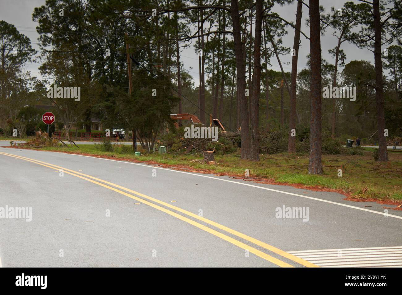 Property damage of Hurricane Helene the day after hit Southern Georgia ...