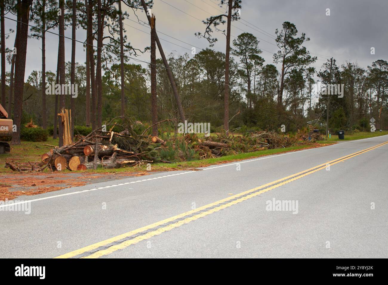 Property damage of Hurricane Helene the day after hit Southern Georgia ...