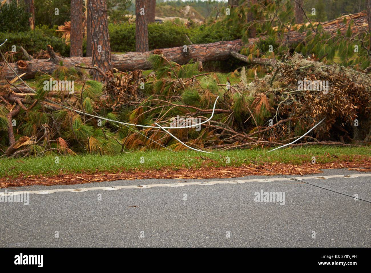 Property damage of Hurricane Helene the day after hit Southern Georgia ...
