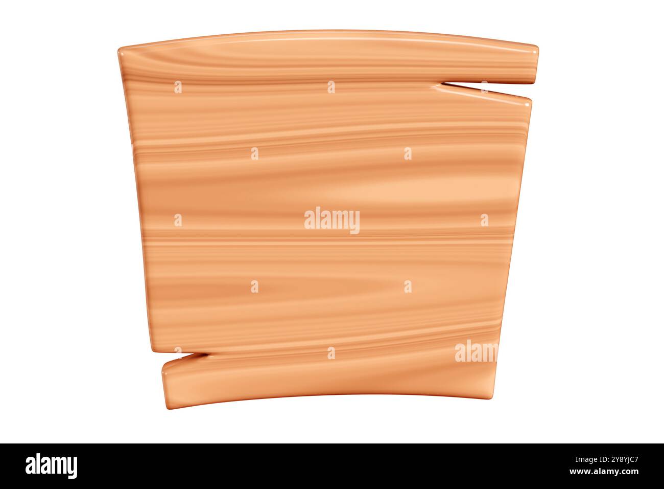 Wooden rectangular plaque with cracks for text box. Cartoon 3d render ...