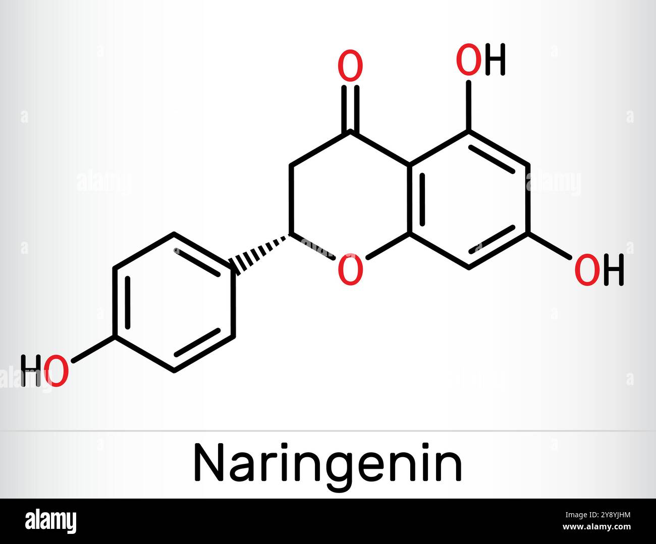Naringenin molecule. Skeletal chemical formula. Vector Stock Vector ...