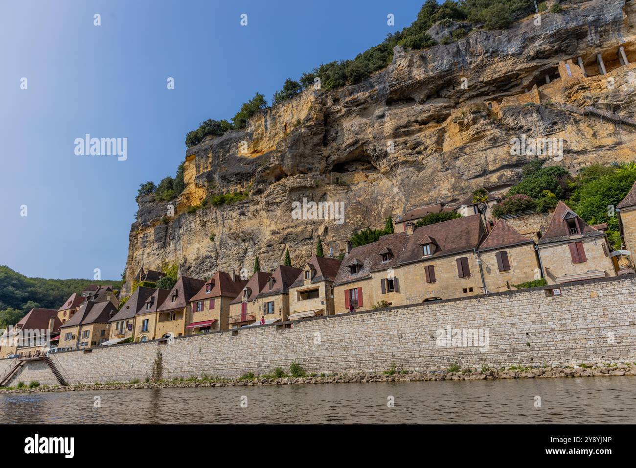 La Roc Gageac; France: August 20; 2024:Medieval river village of La Roc ...