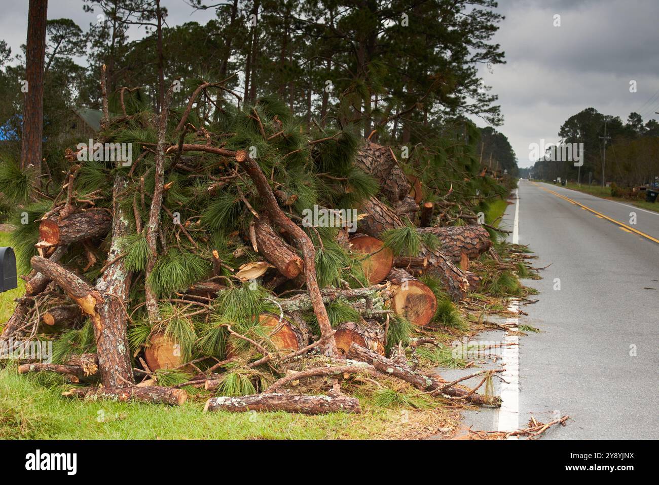 Property damage of Hurricane Helene the day after hit Southern Georgia ...