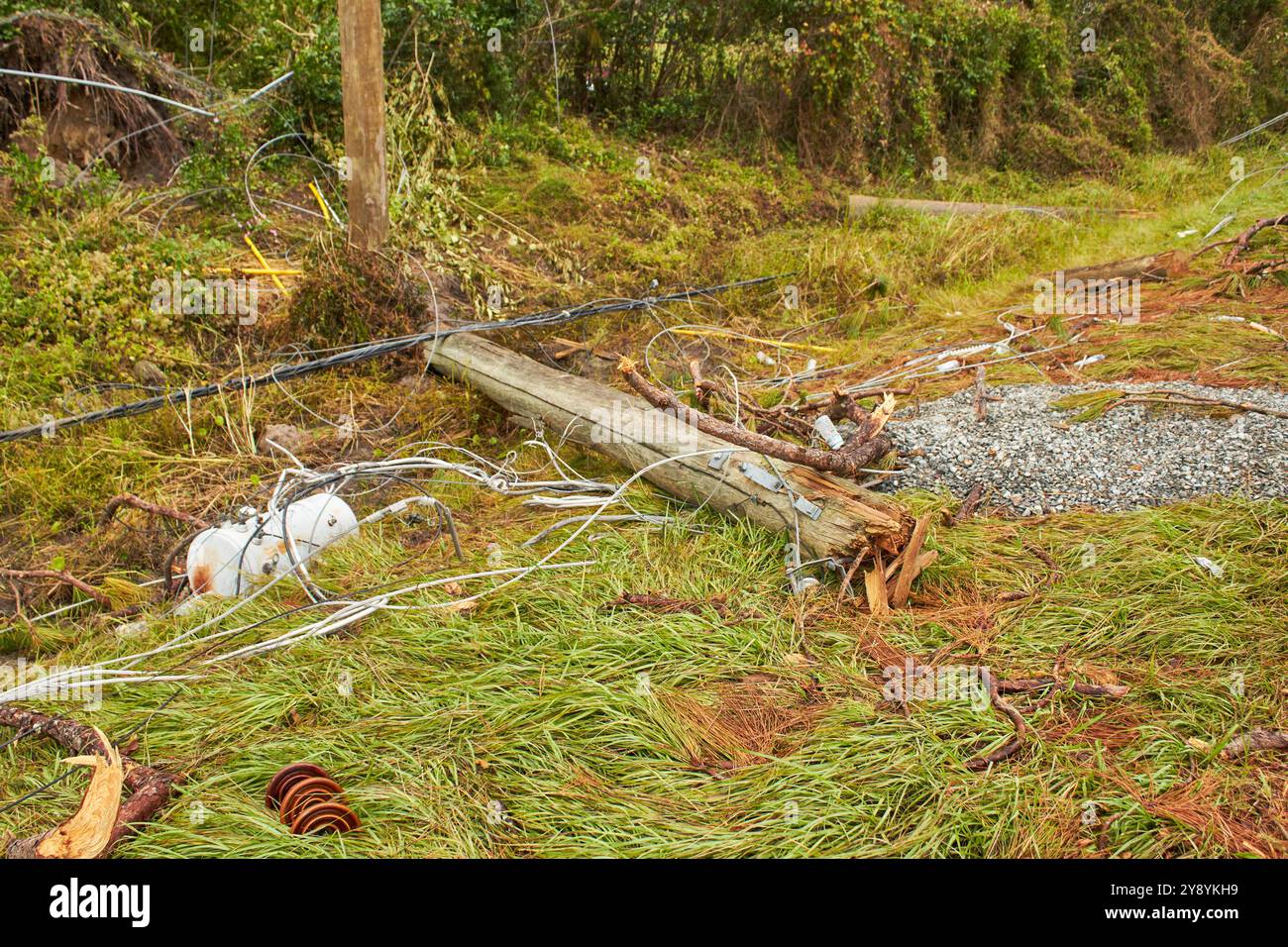 Property damage of Hurricane Helene the day after hit Southern Georgia ...