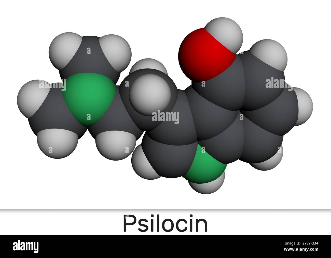 Psilocin molecule. Psychoactive compound in certain species of ...