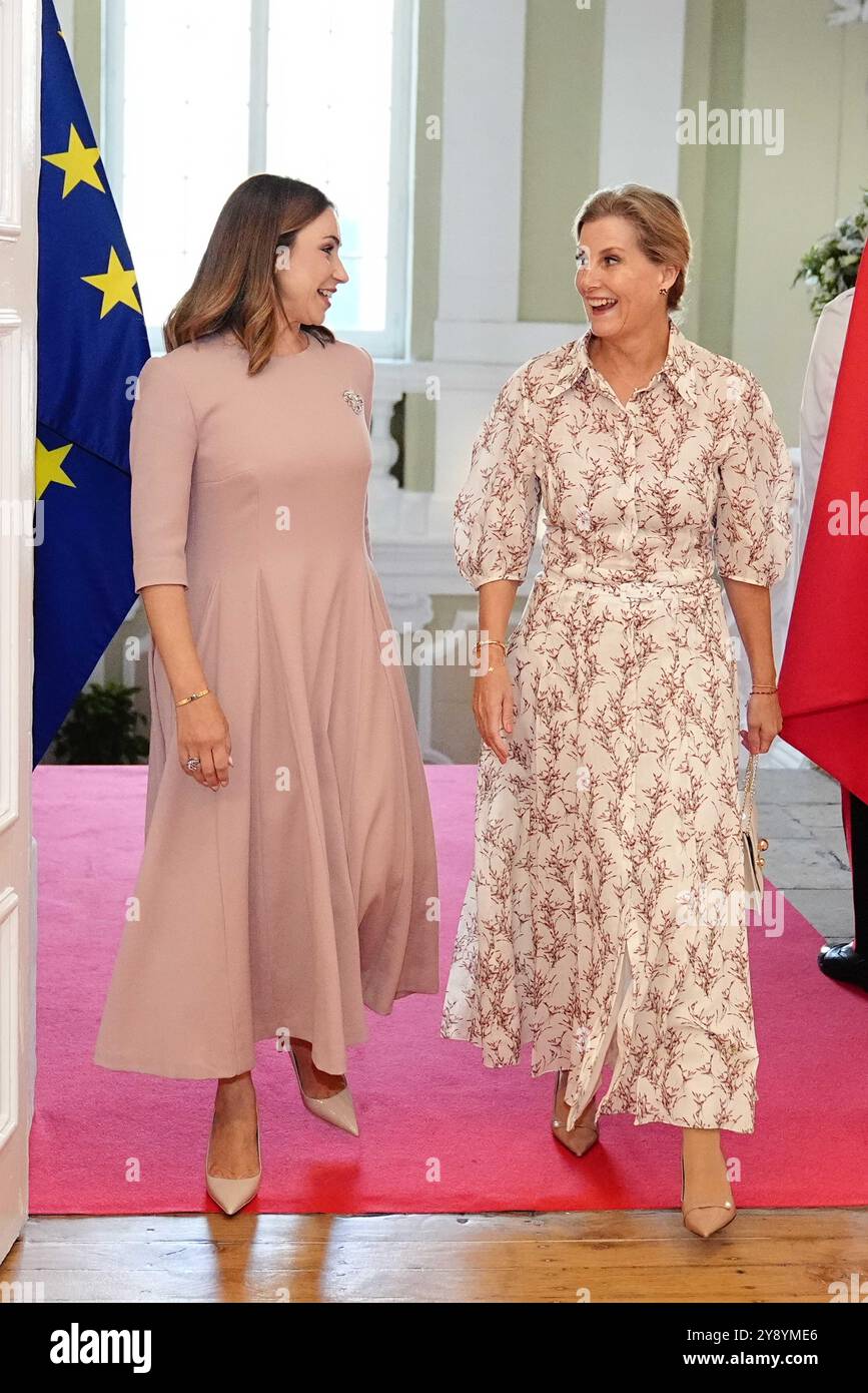 The Duchess of Edinburgh (right) with the Prime Minister of Malta's ...