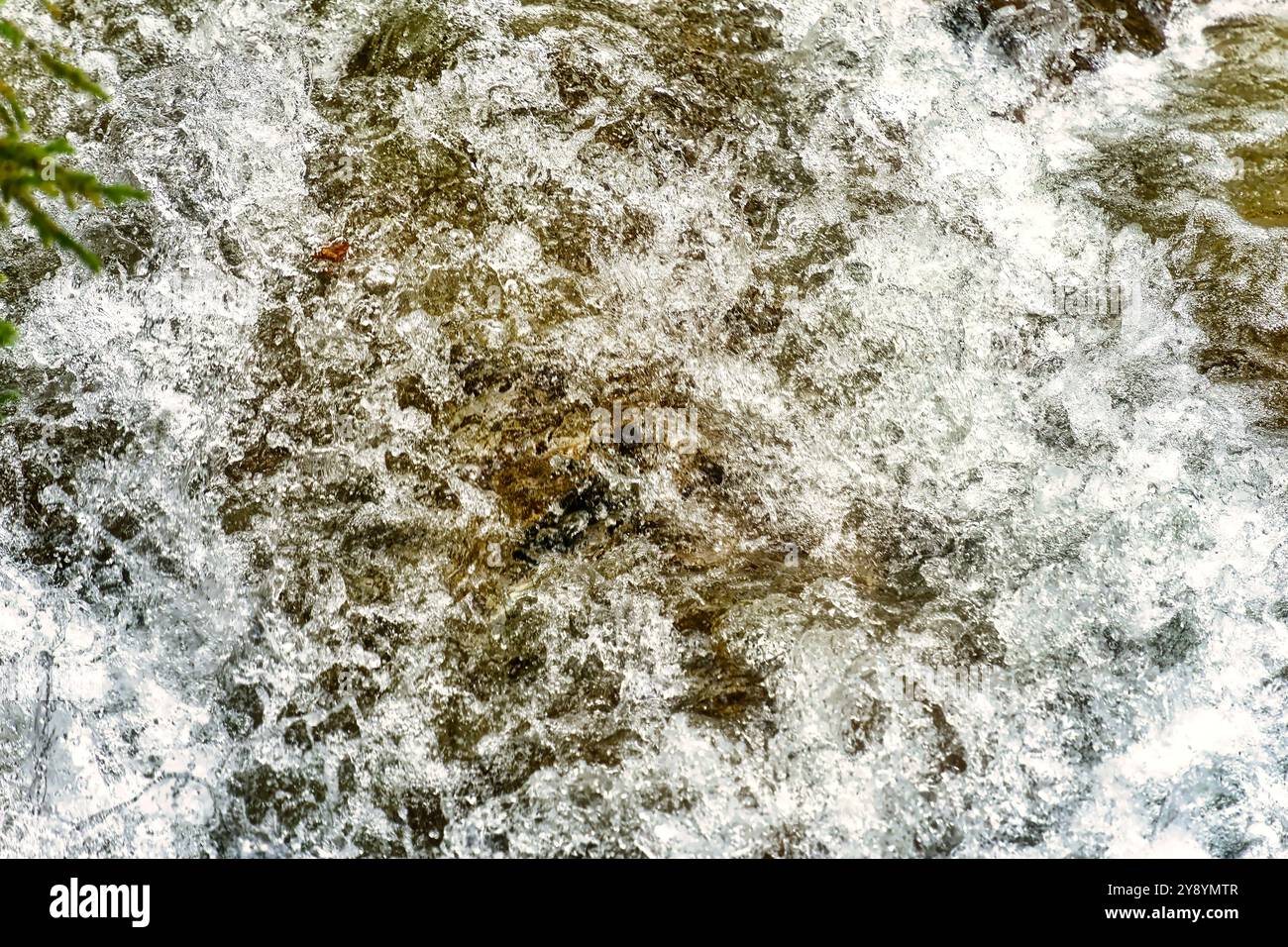 Close-up of cold water and very refreshing, sparkling and invigorating ...