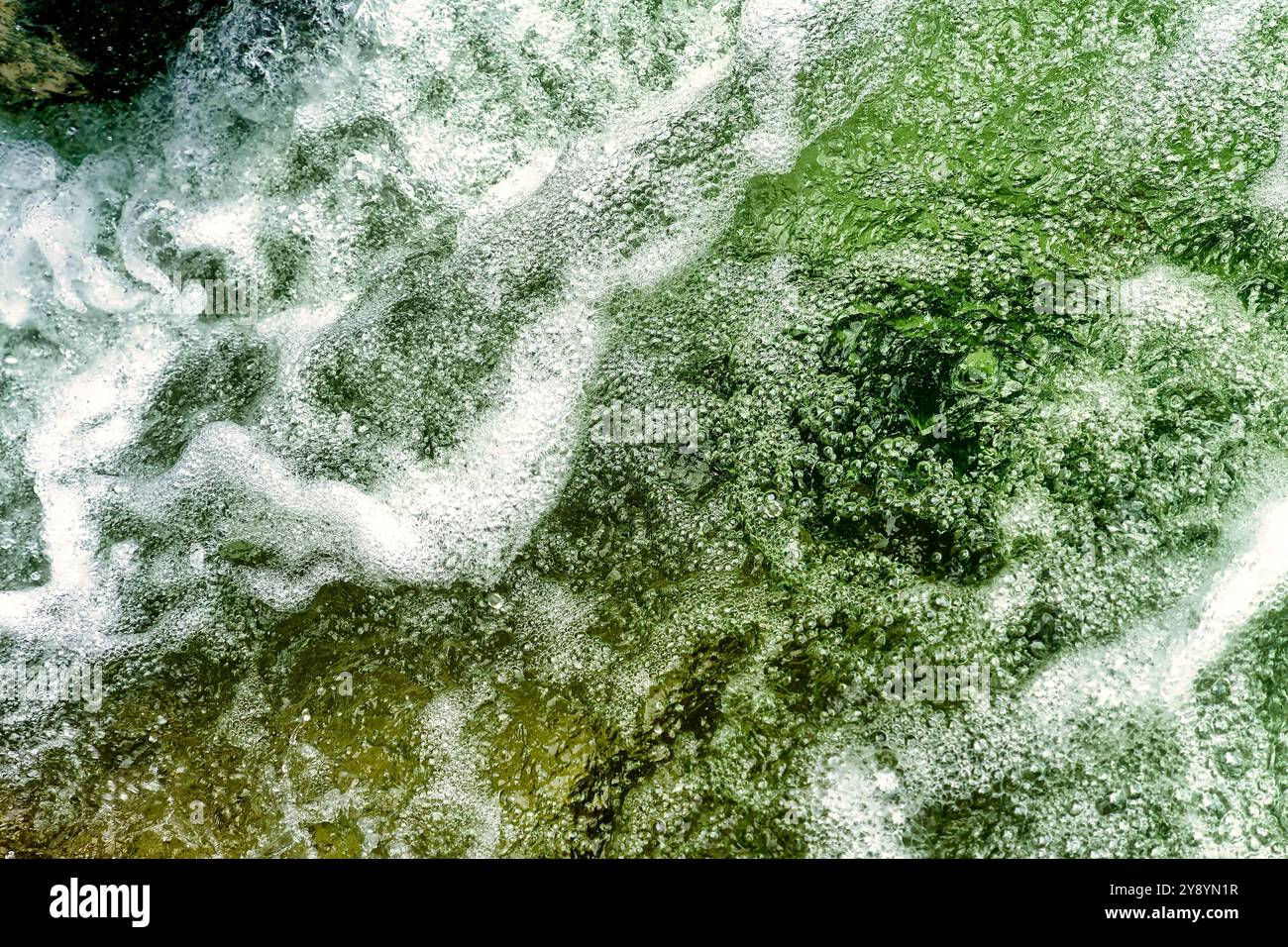 Close-up of cold water and very refreshing, sparkling and invigorating ...