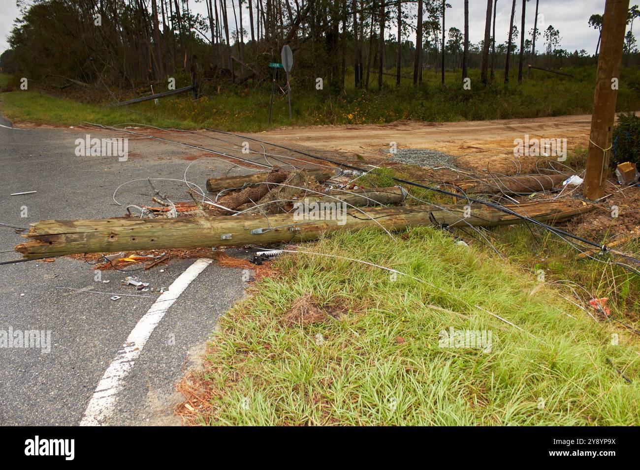 Property damage of Hurricane Helene the day after hit Southern Georgia ...