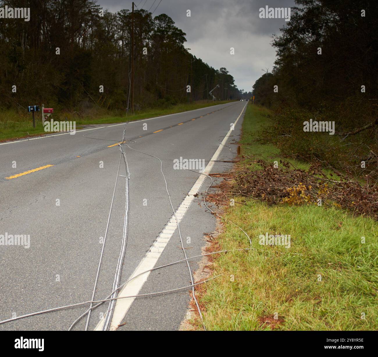 Property damage of Hurricane Helene the day after hit Southern Georgia ...