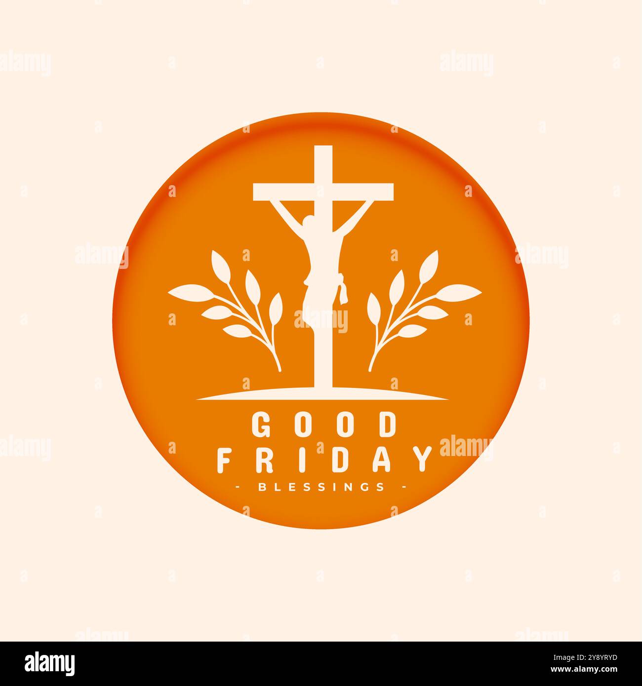 holy week good friday greeting card in papercut style vector Stock ...