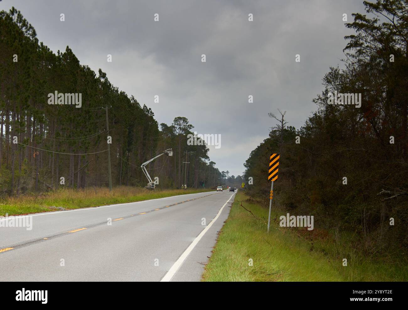Property damage of Hurricane Helene the day after hit Southern Georgia ...